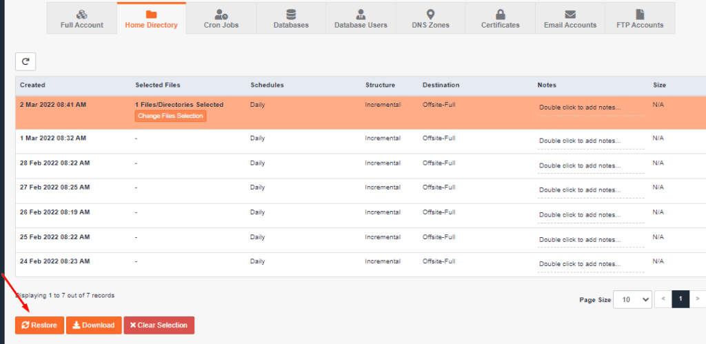Hướng dẫn khôi phục dữ liệu với JetBackup 5