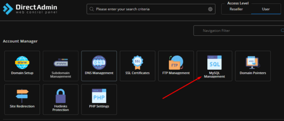 Hướng dẫn tạo Database trên DirectAdmin